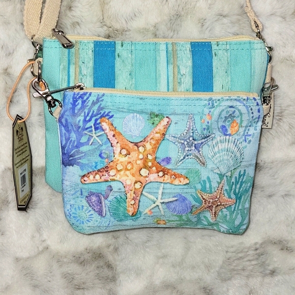 Sun And Sand | Bags | Two In One Crossbody Purse Shellsstarfish Coral ...